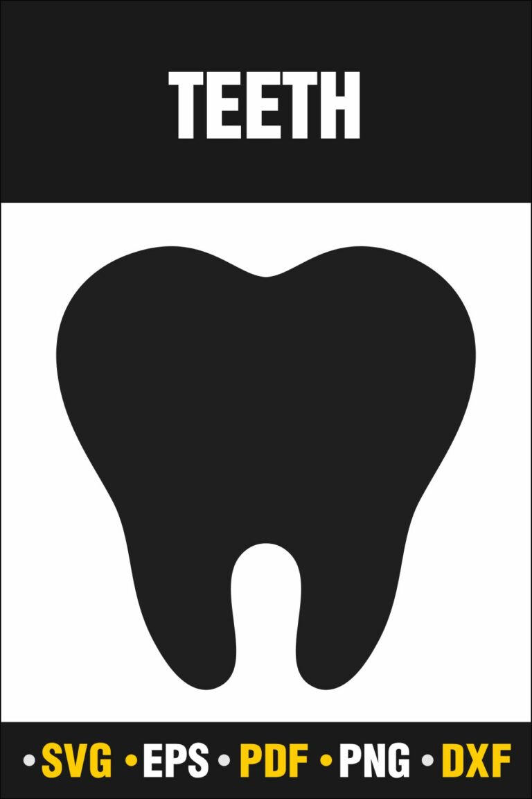 Teeth SVG, tooth, Smile Svg Vector, Vector Cut file Cricut, Silhouette ...