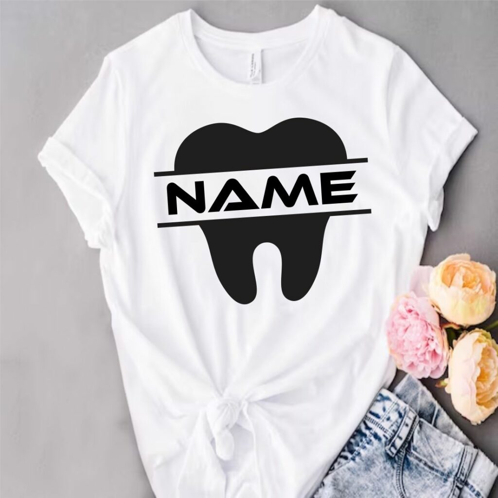 Teeth Monogram, tooth, Smile Monogram Svg Vector, Vector Cut file ...