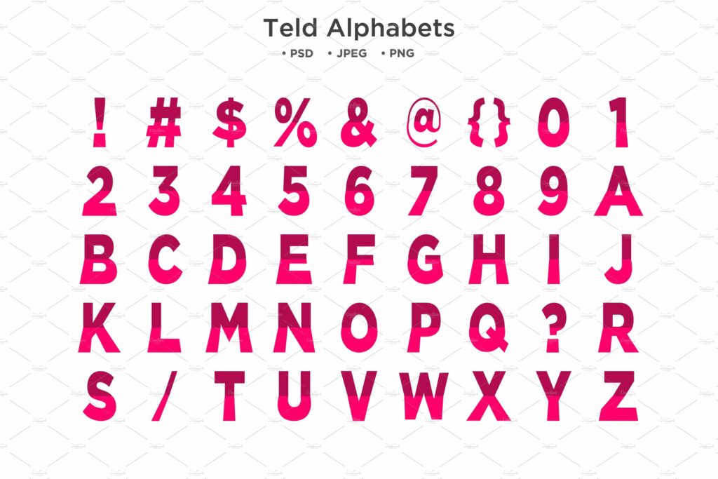 Teld Style Alphabet Abc Typography – MasterBundles