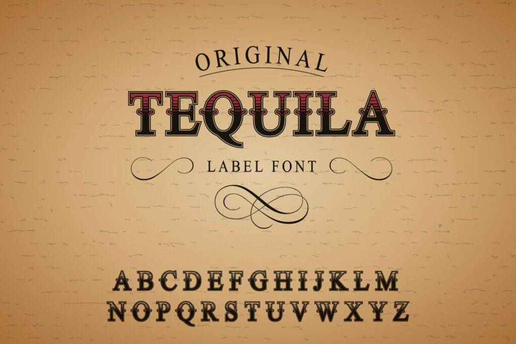Tequila label font – MasterBundles
