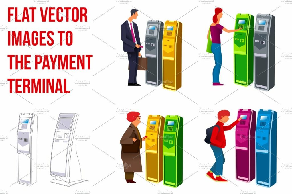Flat vector the payment terminal – MasterBundles