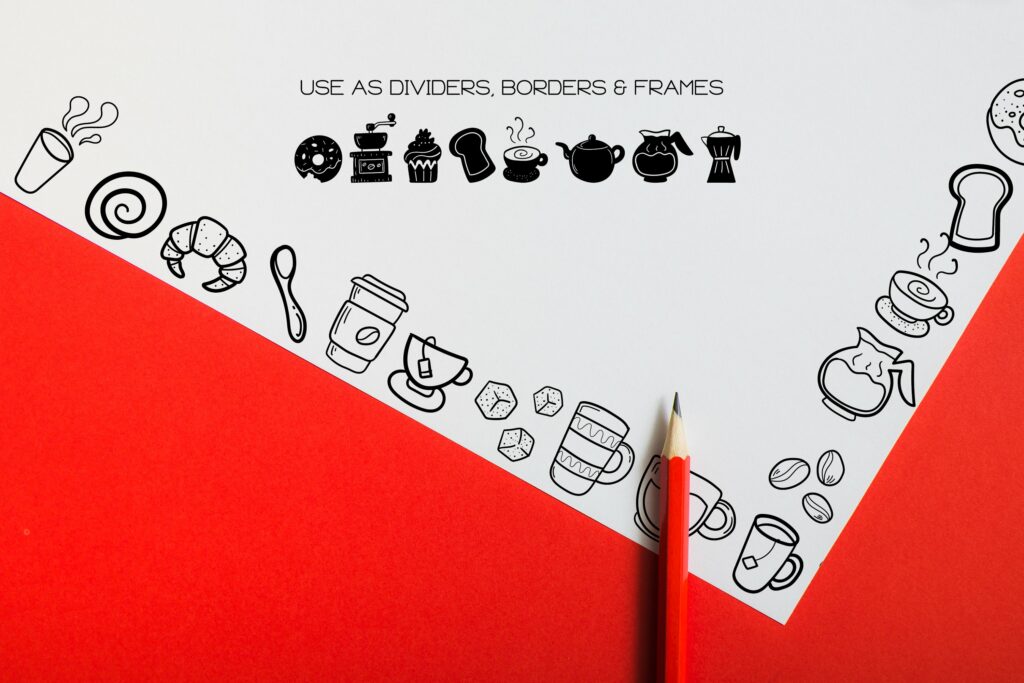 Coffee Doodles - Dingbats Font – MasterBundles