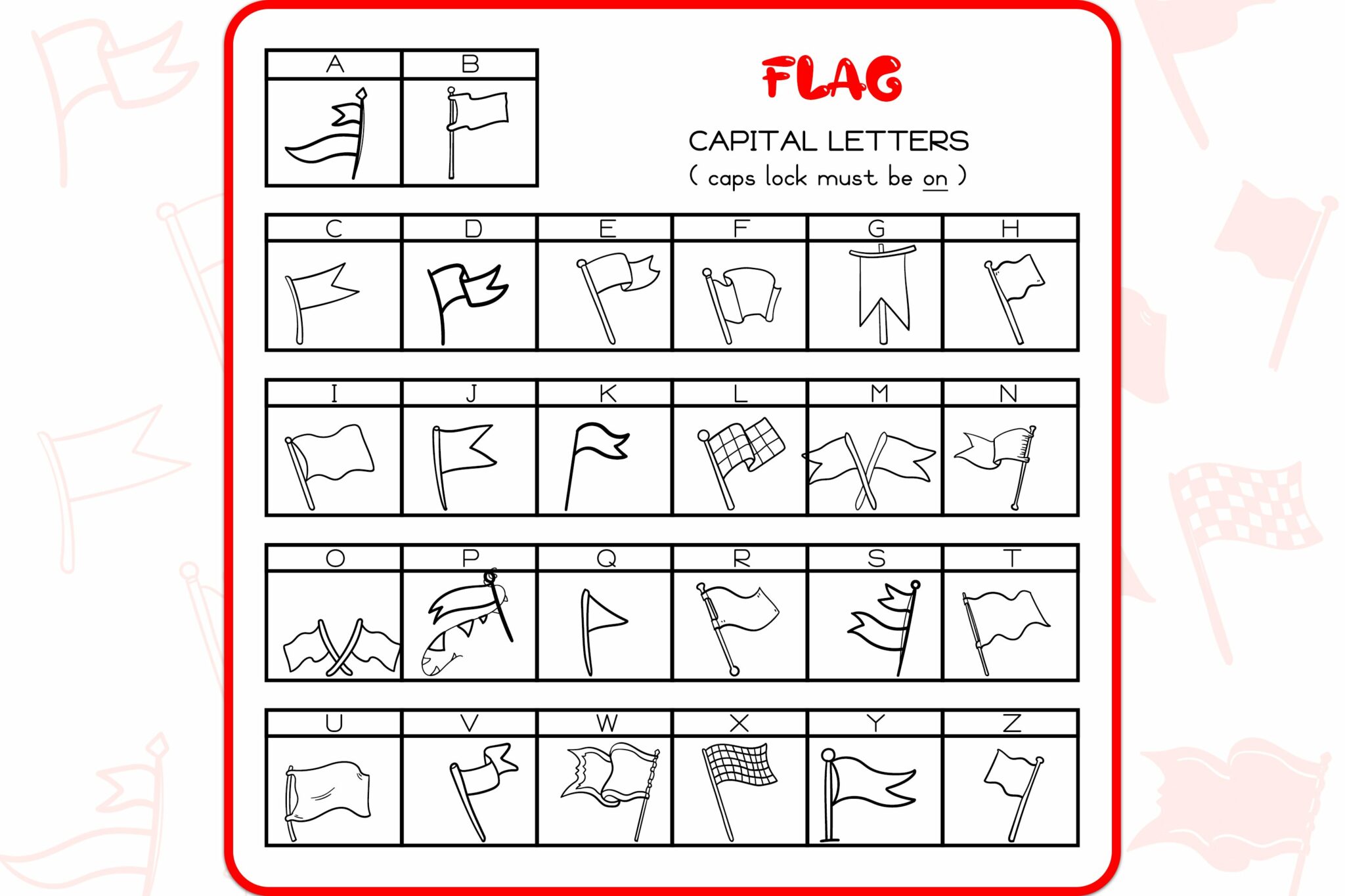 Flag Doodles - Dingbats Font – MasterBundles