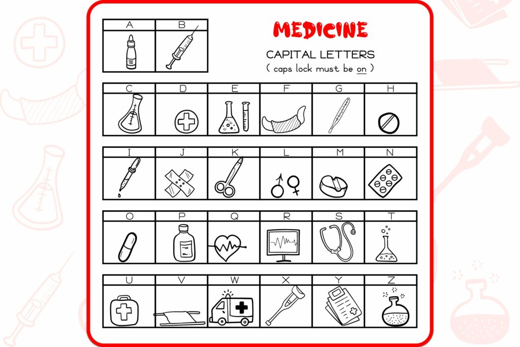Medicine Doodles - Dingbats Font – MasterBundles