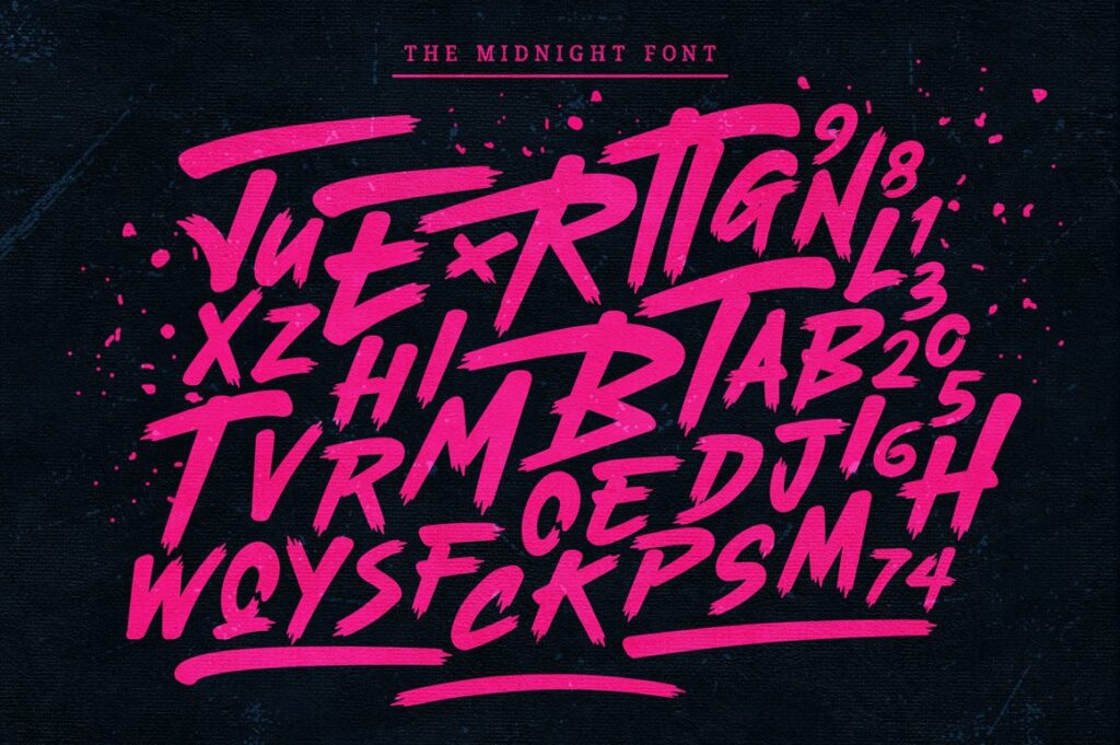 The Midnight- Font + Illustrations – MasterBundles