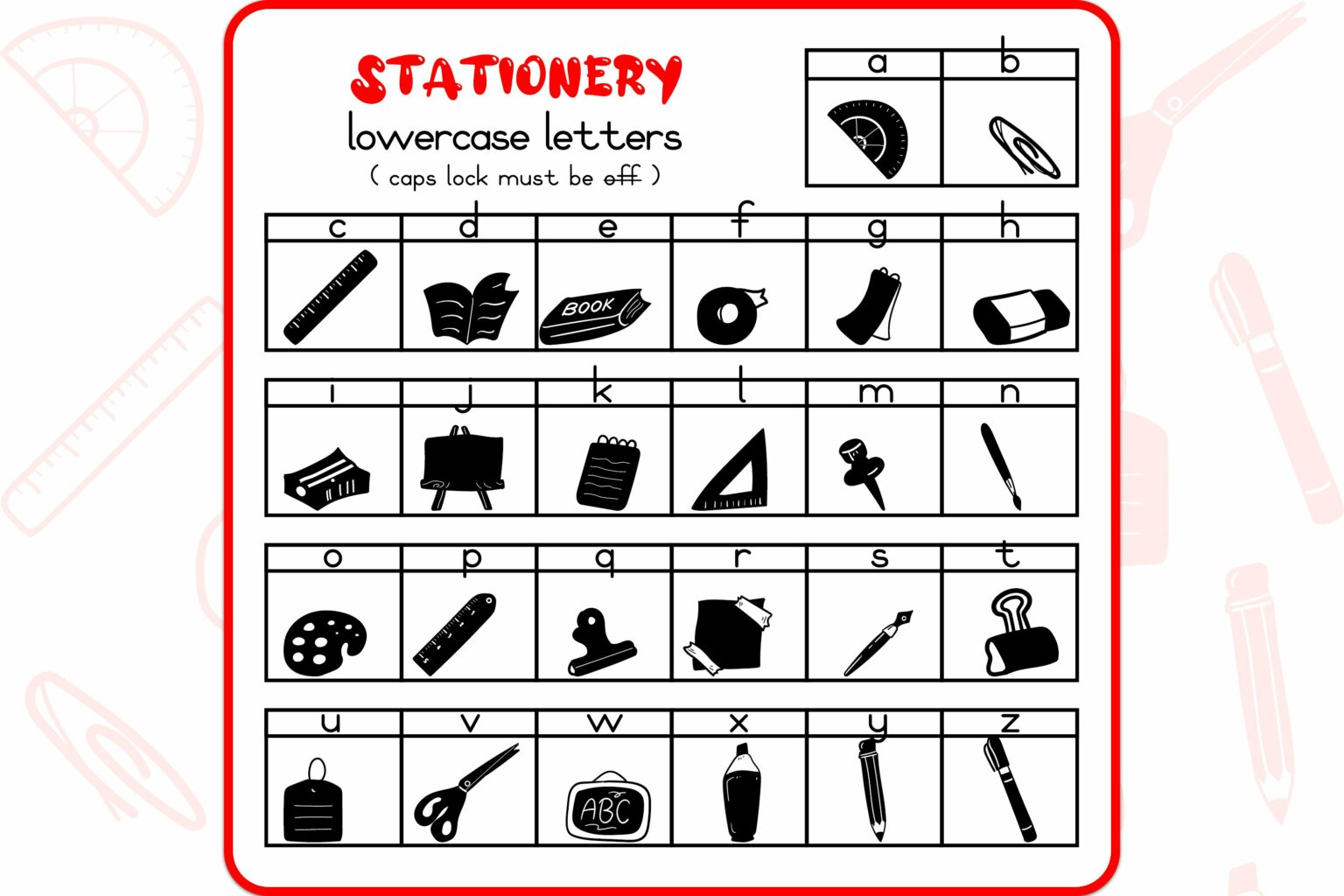 Stationery Doodles - Dingbats Font – MasterBundles