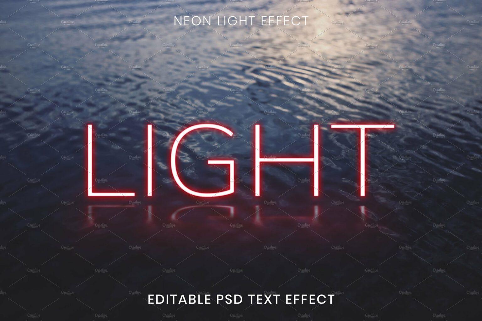 LIGHT Red Neon Word Editable Text – MasterBundles