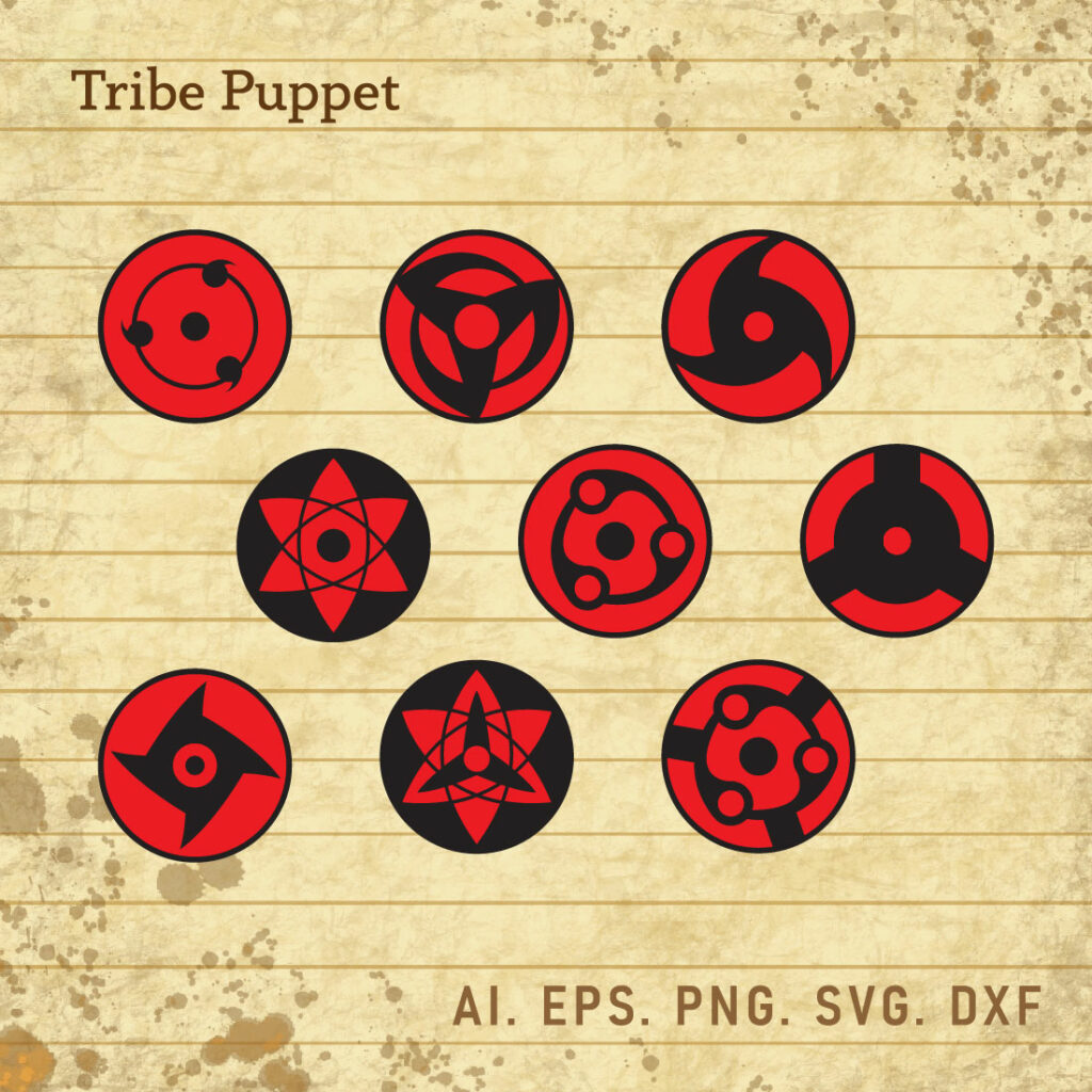 Naruto Sharingan/Rinnegan Vector Set - MasterBundles