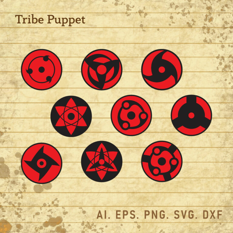 Naruto Sharingan/Rinnegan Vector Set - MasterBundles