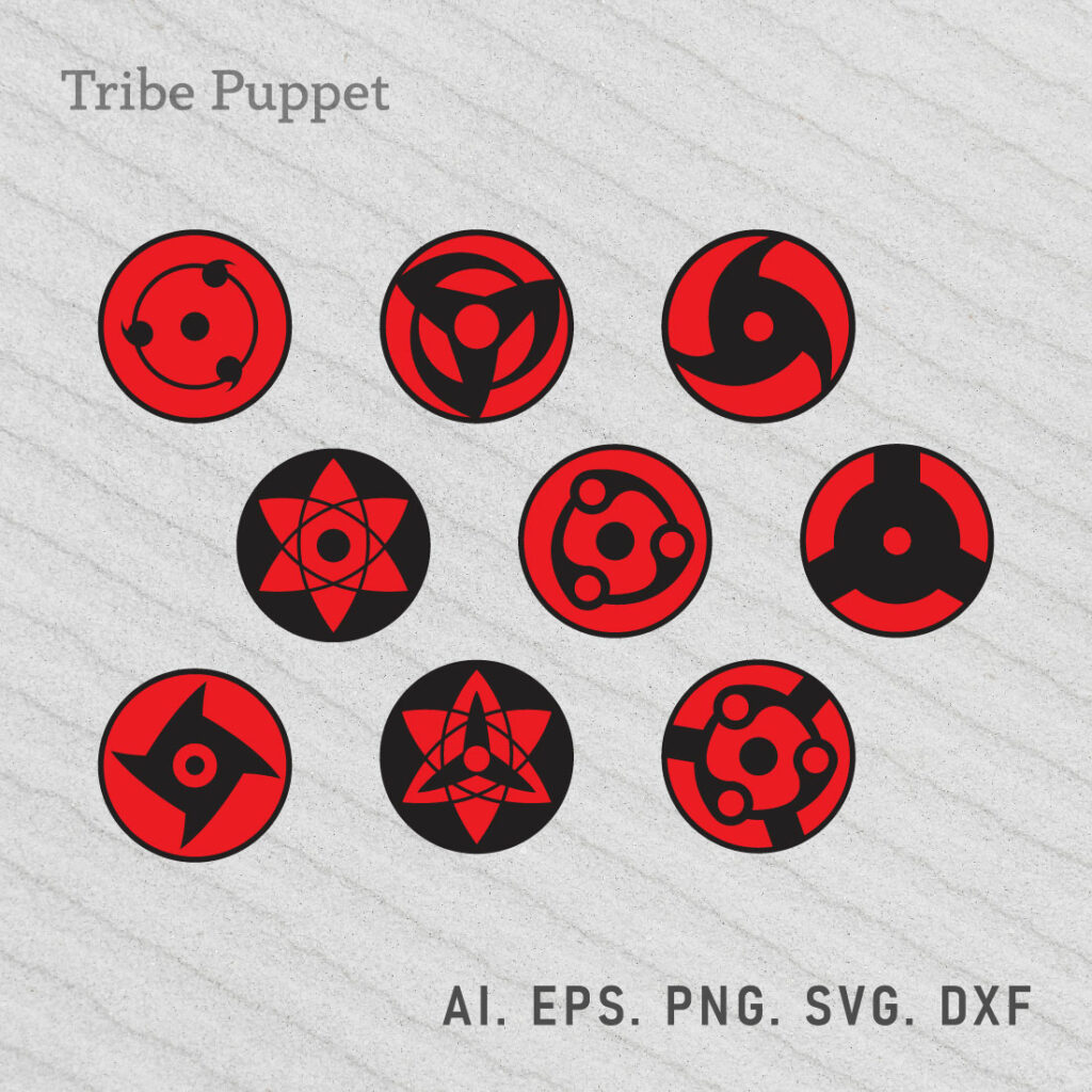 Naruto Sharingan/Rinnegan Vector Set - MasterBundles