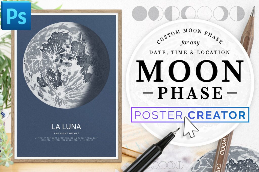 Lunar Phase Poster Creator – MasterBundles
