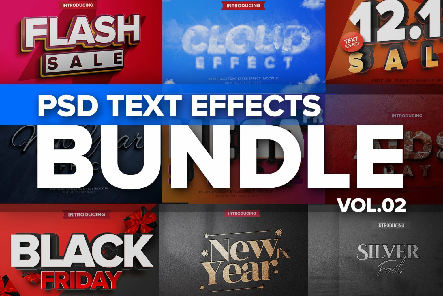 Photoshop 3D text effects BUNDLE 2 – MasterBundles