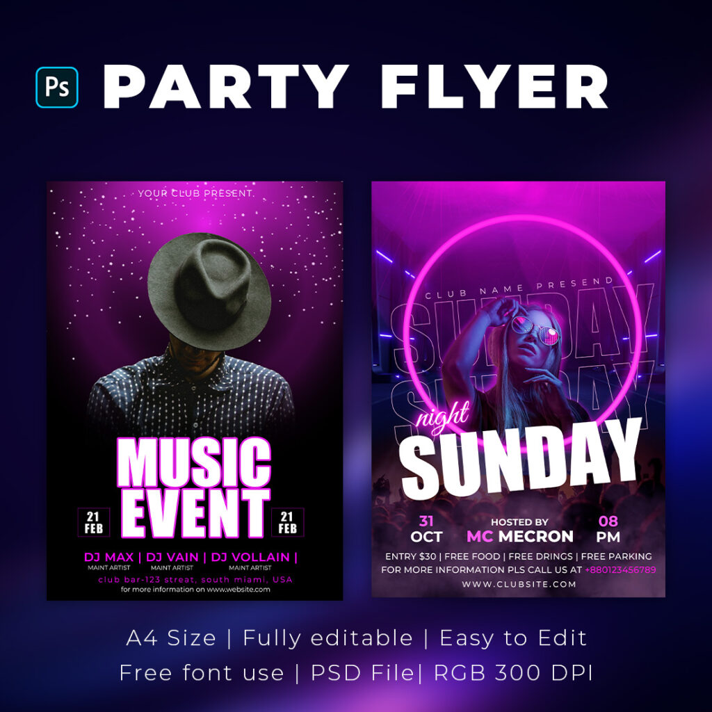 Creative party Flyer design Templet - MasterBundles