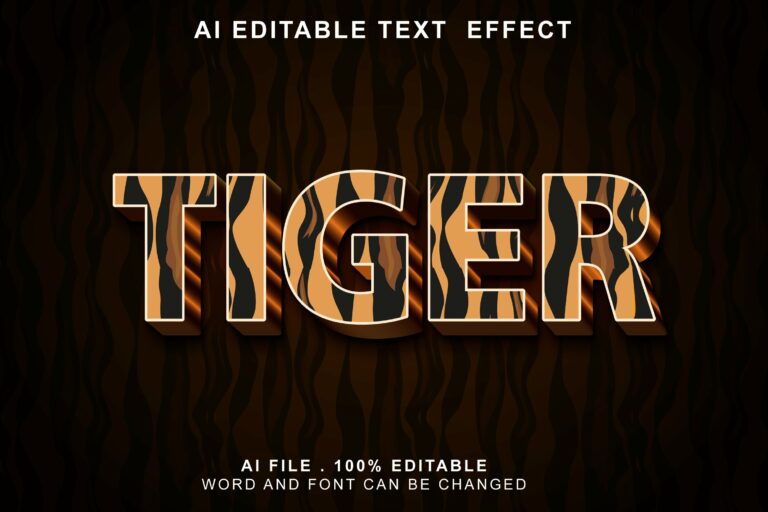 Tiger 3D Text Effect – MasterBundles