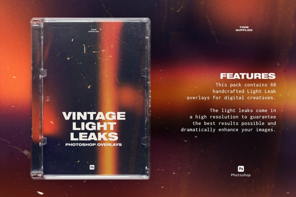 60 Retro Analog Light Leak Overlays – MasterBundles