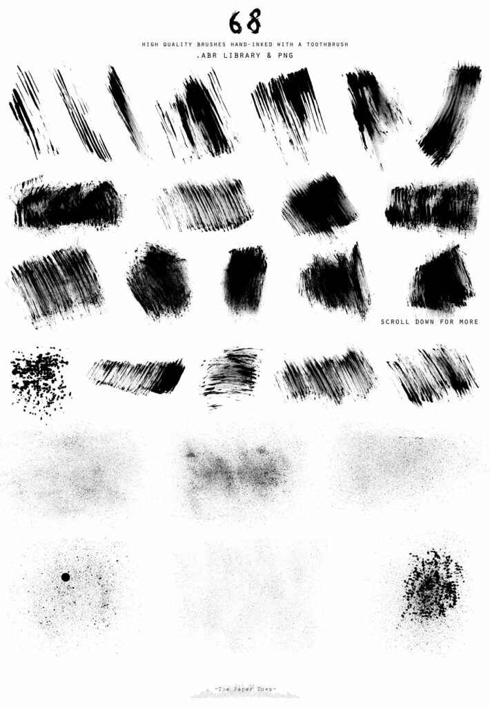 Hand-Inked ToothBrush PS Brushes – MasterBundles