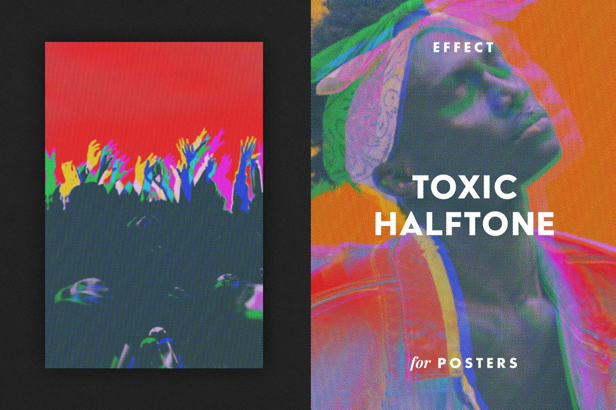 Toxic Halftone Effect for Posters – MasterBundles