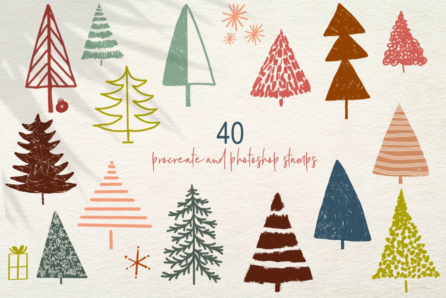40 Christmas Tree Stamps – MasterBundles