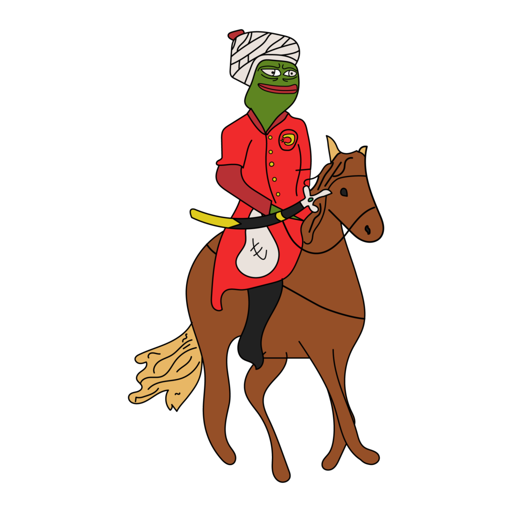 Ottoman Frog on a horse