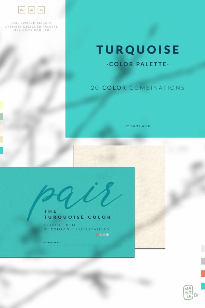 Color Palettes Swatches Turquoise – MasterBundles
