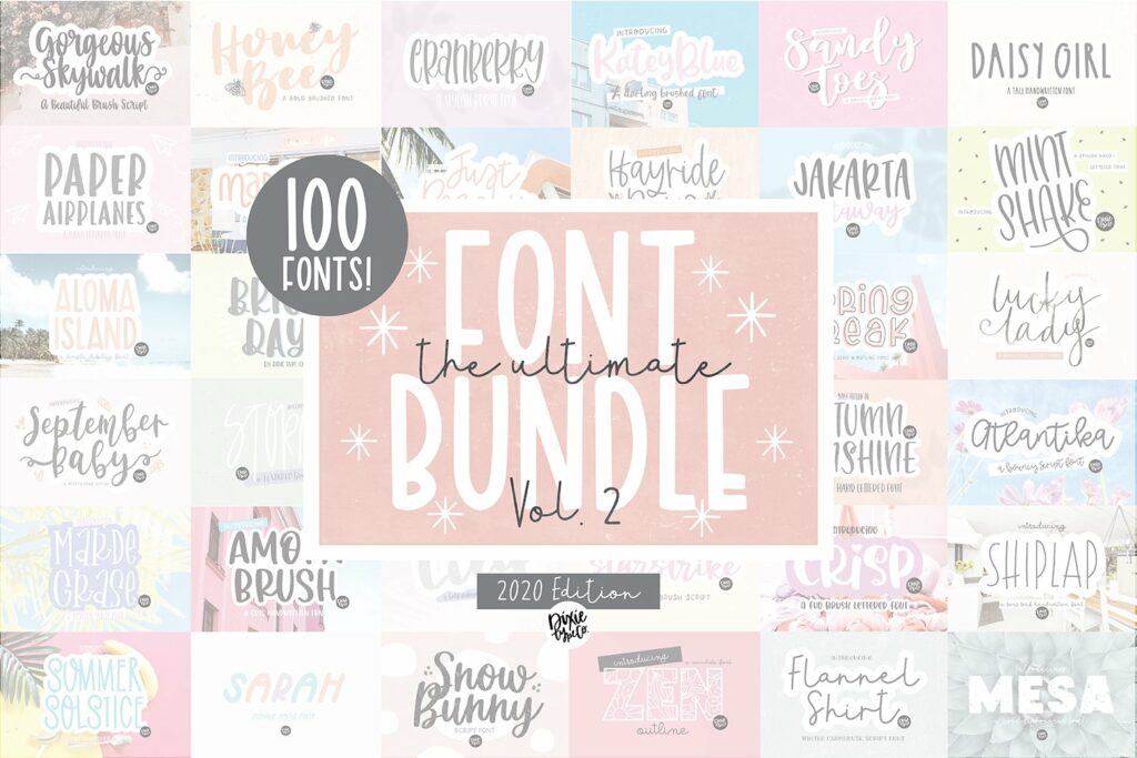 100 FONTS - ULTIMATE Font Bundle – MasterBundles