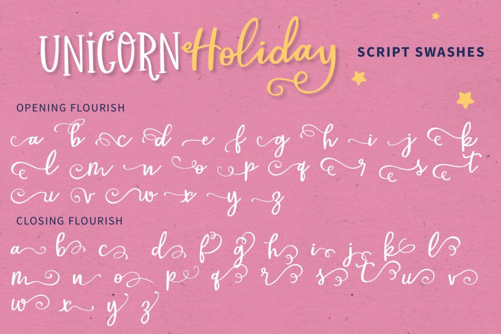Unicorn Holiday Font Duo – MasterBundles