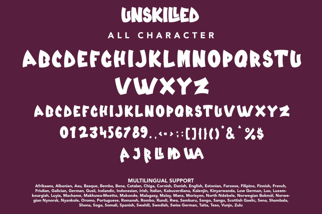 Unskilled - Cool Display Font – MasterBundles