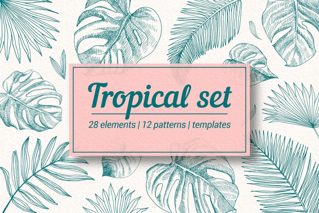 Tropical Leaves Set – MasterBundles
