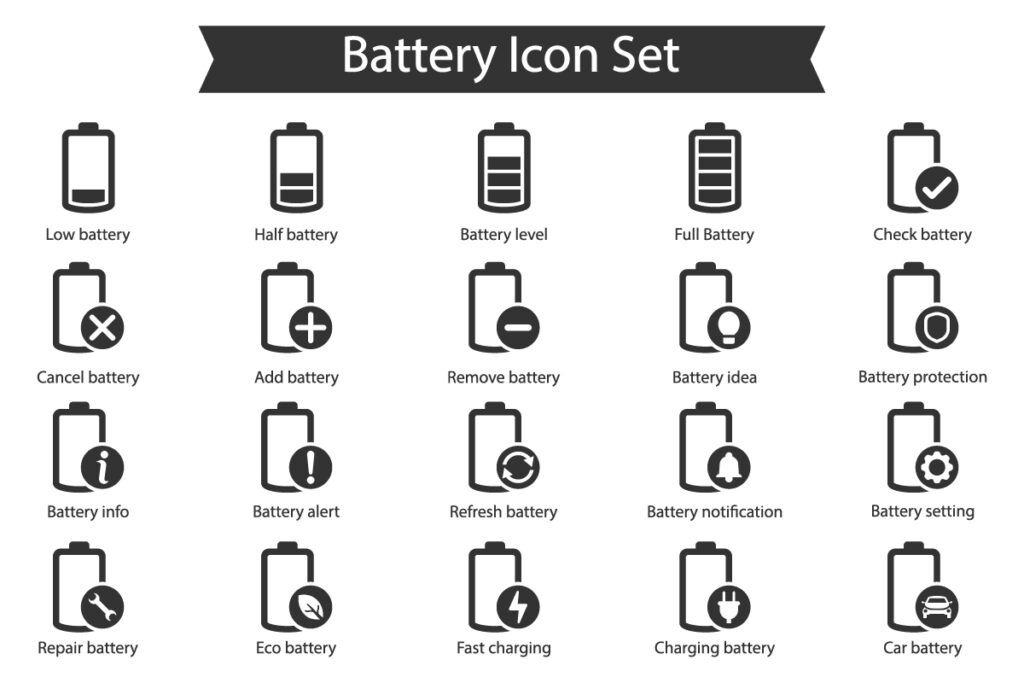 Battery Icon Set - MasterBundles