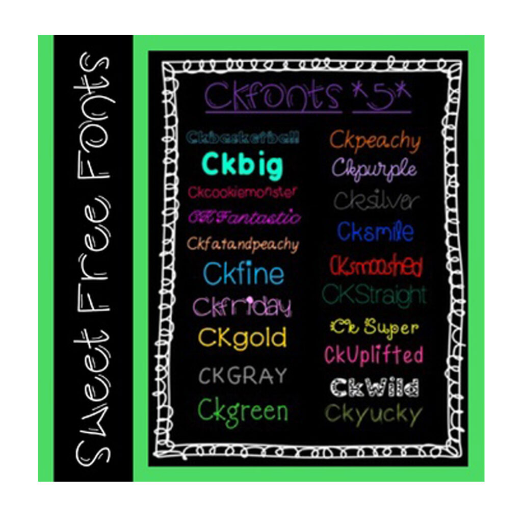 CKFonts {Set 5} 20 Fonts for Teacher - MasterBundles