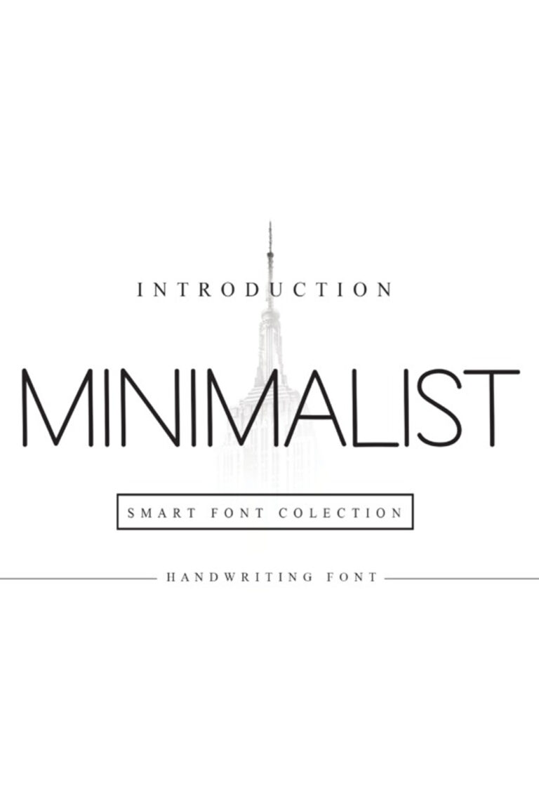 Minimalist Font - MasterBundles