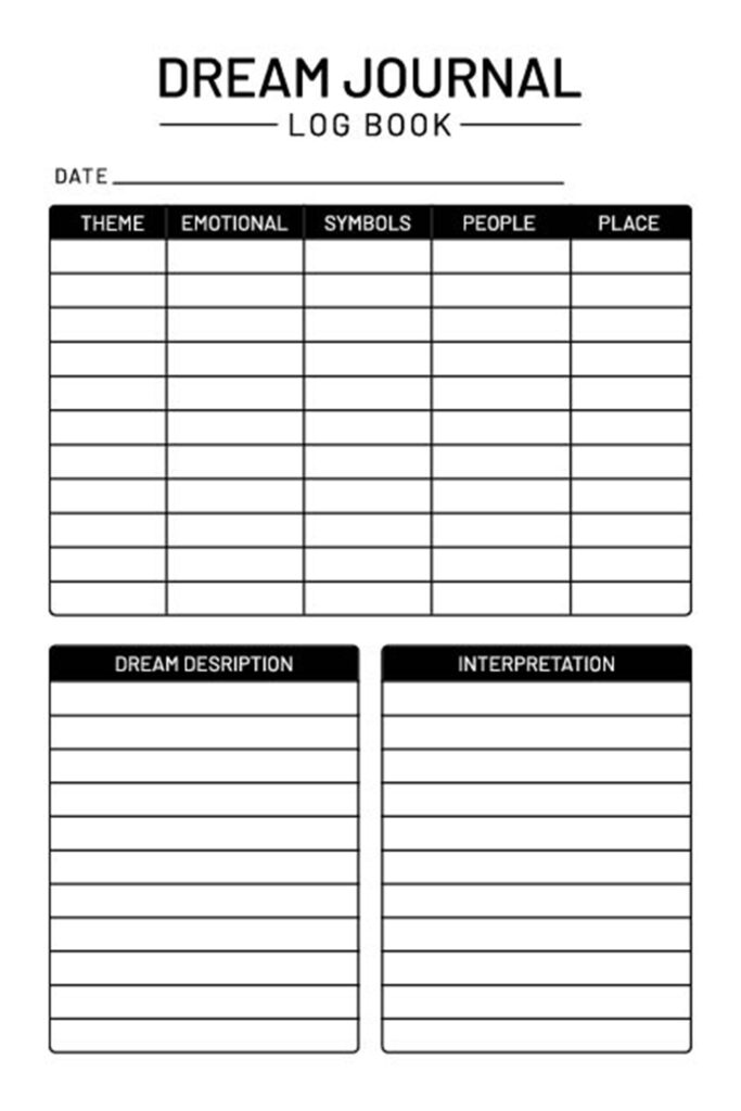 Dream Journal Log Book - KDP Interior