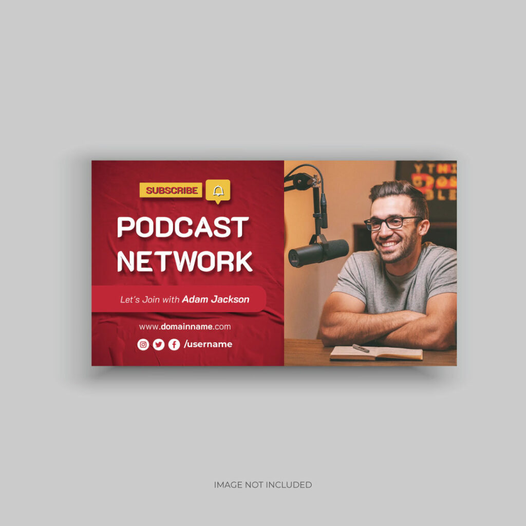 YouTube Thumbnail Design for podcast - MasterBundles