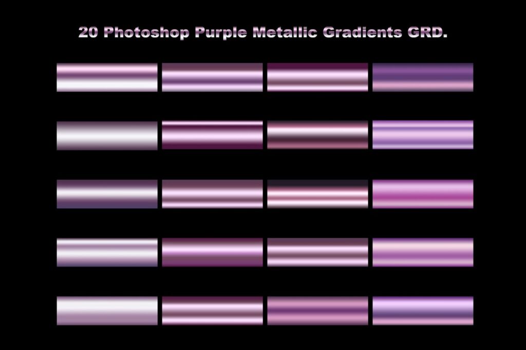 Photoshop Metallic Purple Gradients – MasterBundles