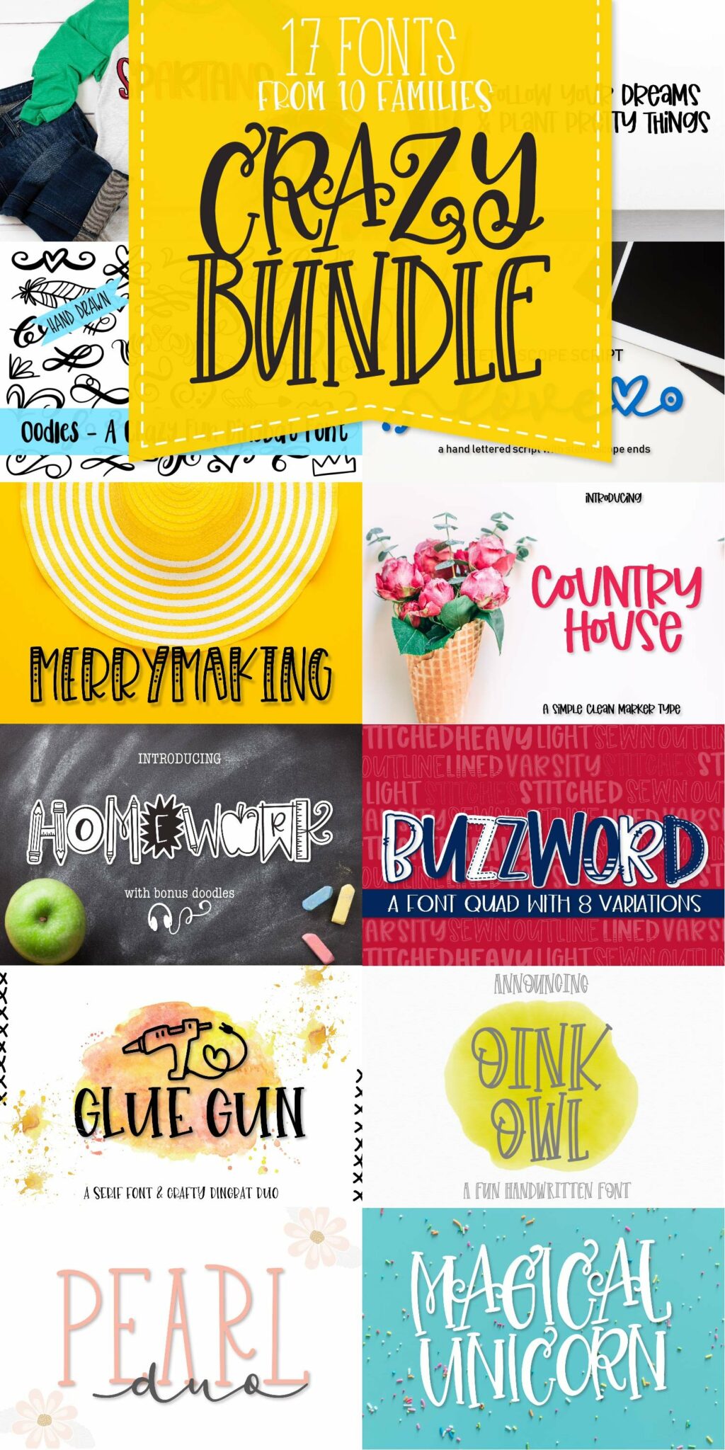 My Favorite Fonts Bundle! 17 Fonts! – MasterBundles
