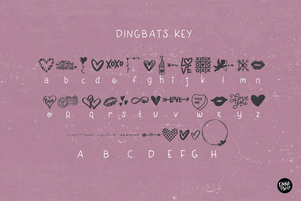 Valentine's Day Dingbats – MasterBundles