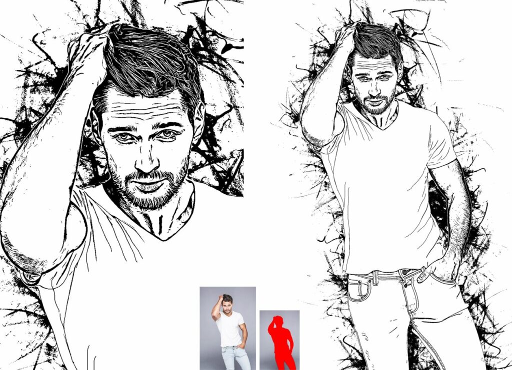 Vector Tracing Photoshop Action – MasterBundles