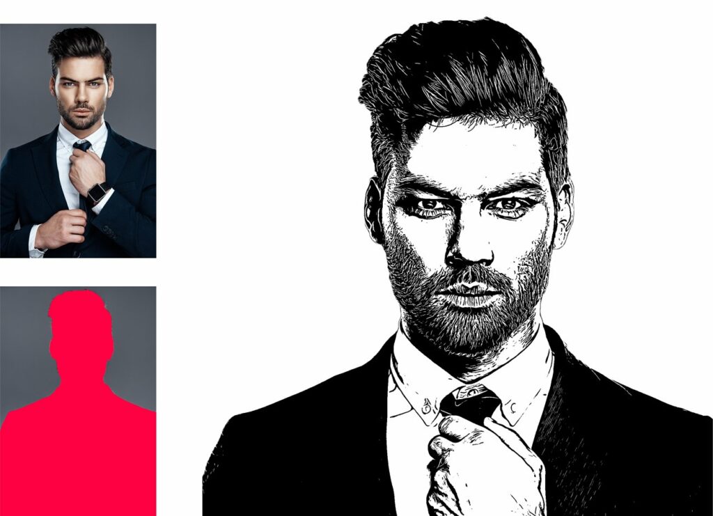 Vector Tracing Photoshop Action – MasterBundles