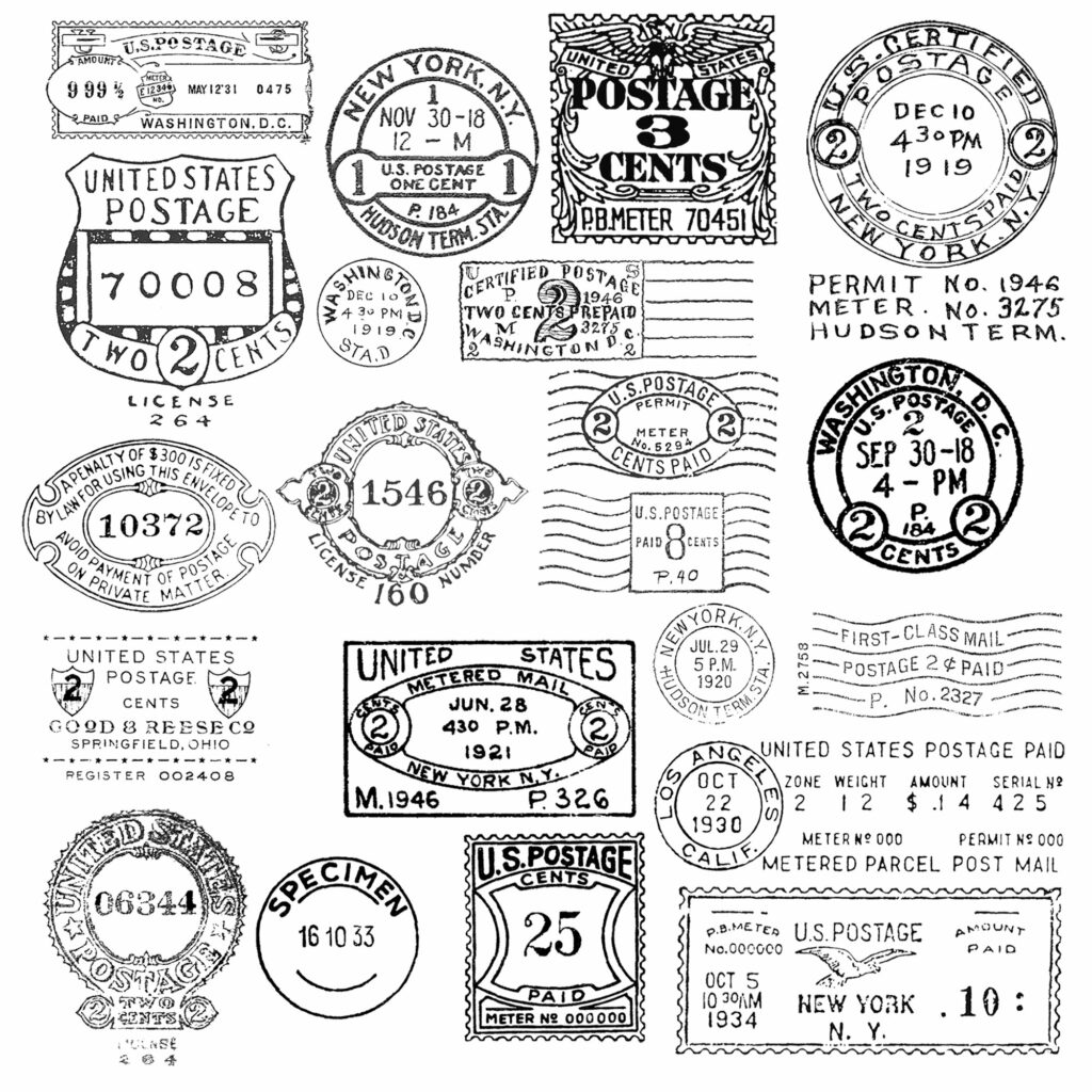 Postal Photoshop Brushes & Stamps – MasterBundles