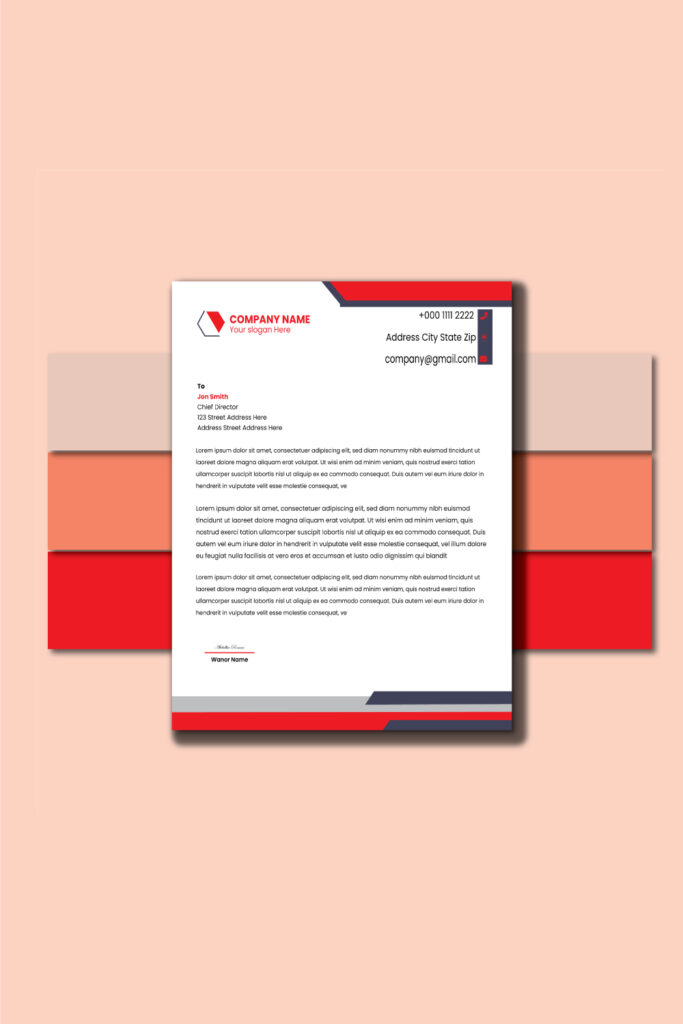 3 Corporate Letterhead Design Bundle Template - MasterBundles