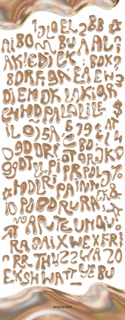 ok cool, metallic bubble font duo – MasterBundles