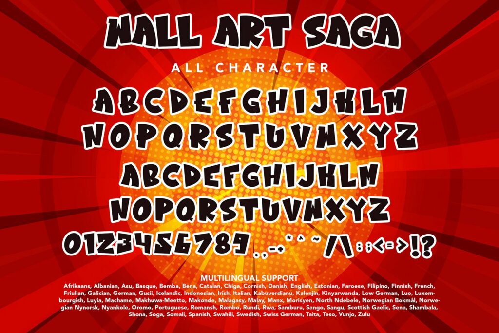 WallArtSaga - Graffiti Display Font – MasterBundles