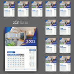 Professional Wall Calendar Template Design For Corporate Business 2021 ...