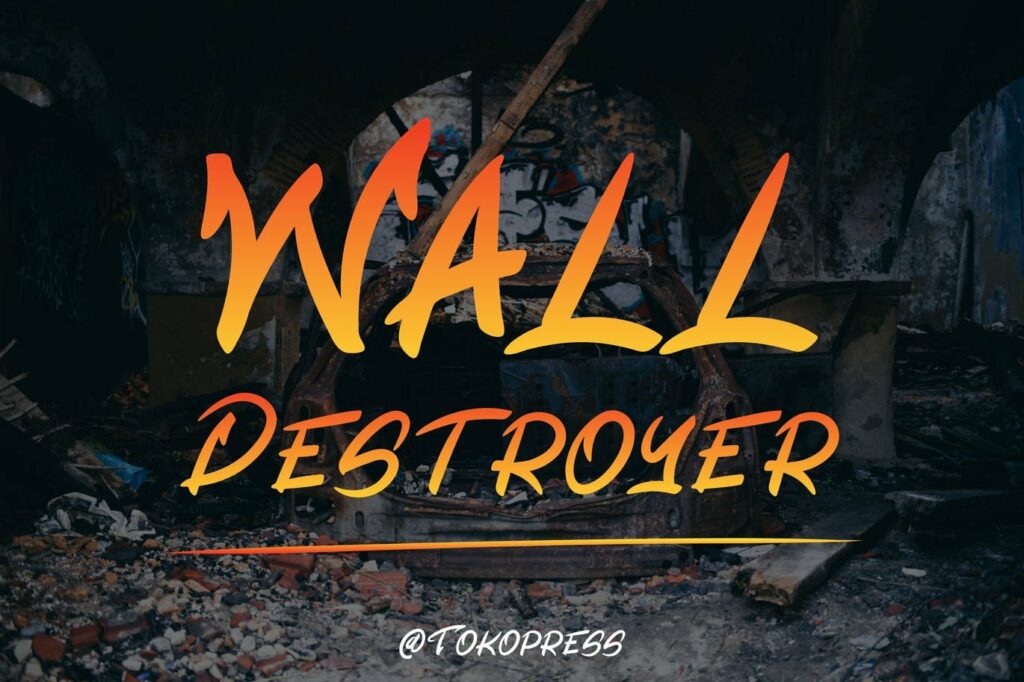 Wall Destroyer - Action Font – MasterBundles