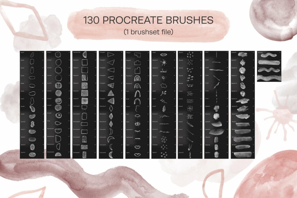 Watercolor Procreate Stamp Brushes – MasterBundles