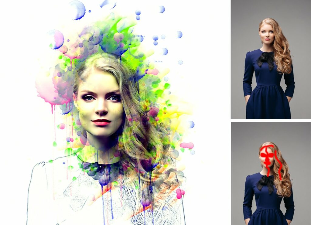 Portrait Watercolor Photoshop Action – MasterBundles