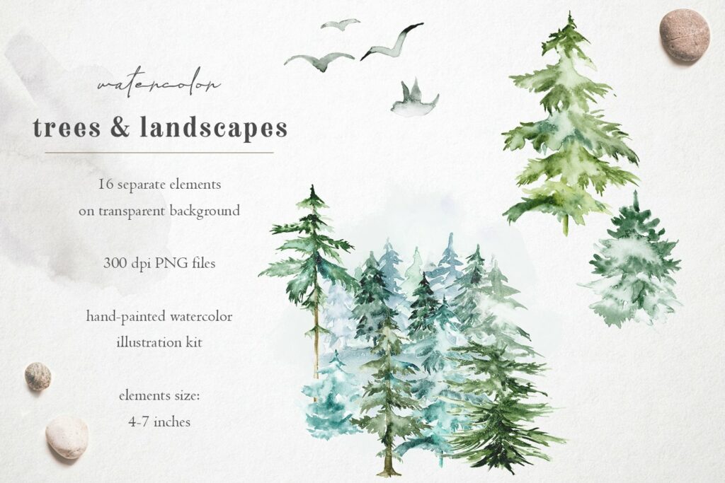 Northern Forest - 16 design elements – MasterBundles