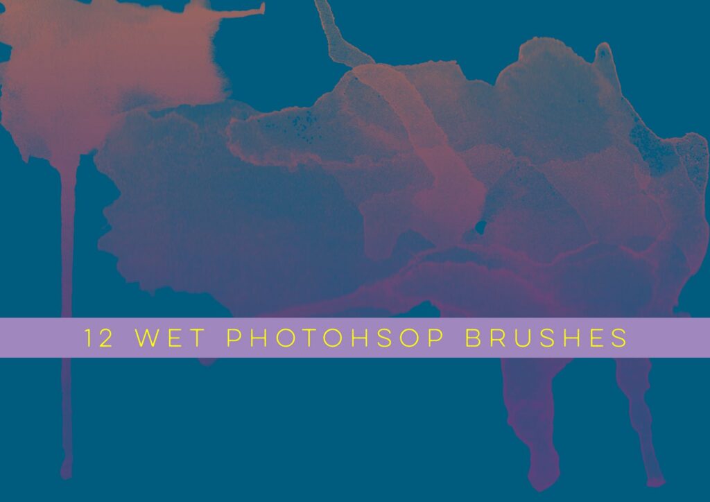 12 Wet Photoshop Brushes – MasterBundles