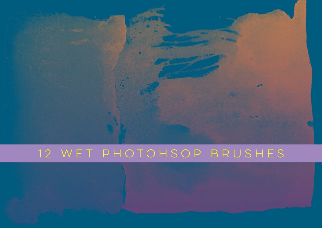 12 Wet Photoshop Brushes – MasterBundles