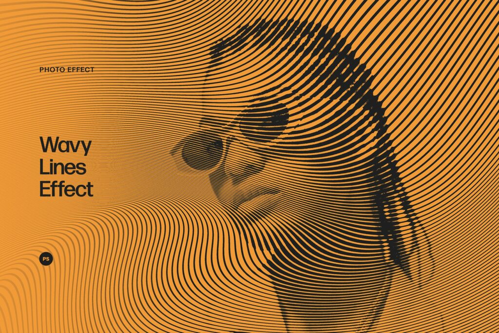 Wavy Lines Photo Effect – MasterBundles